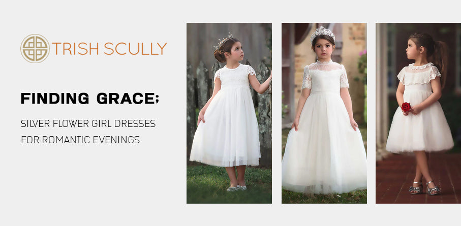 Twilight Treasures: Silver Flower Girl Dresses for Romantic Evenings ...