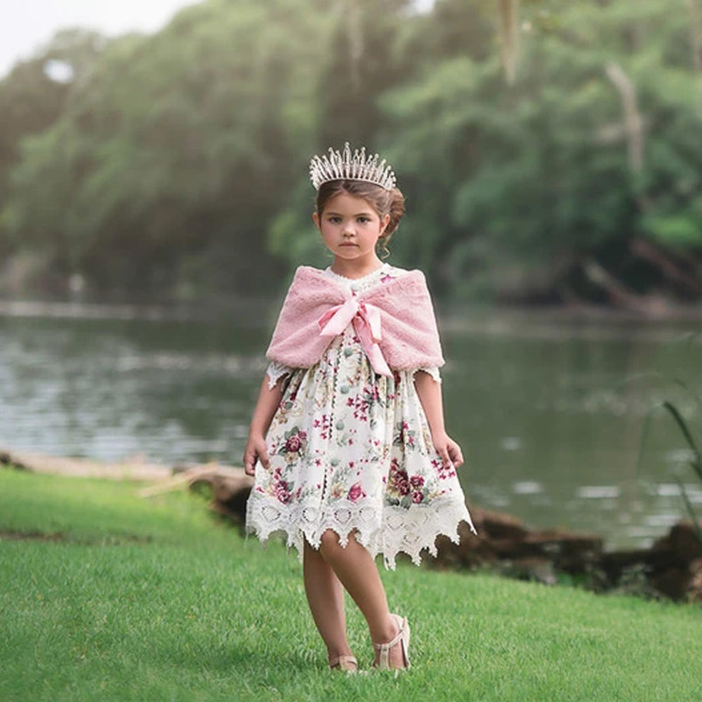 Adele Faux Fur Wrap Pink