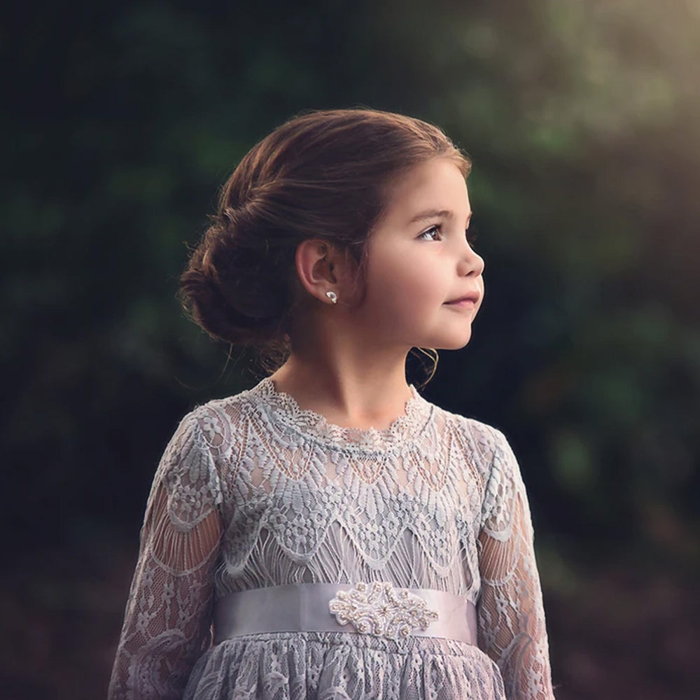 Bella Rafaela Dress & Belt Set Silver