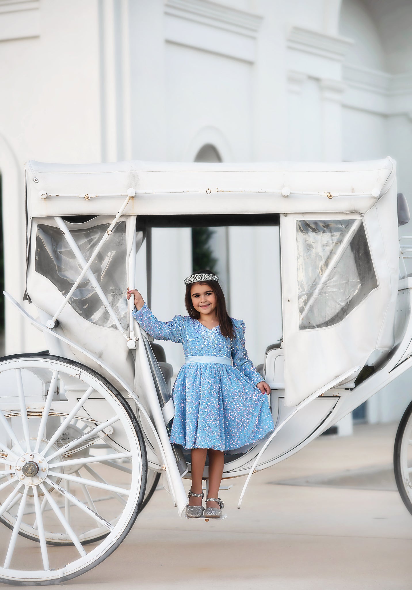 Emma Sequin Dress Blue