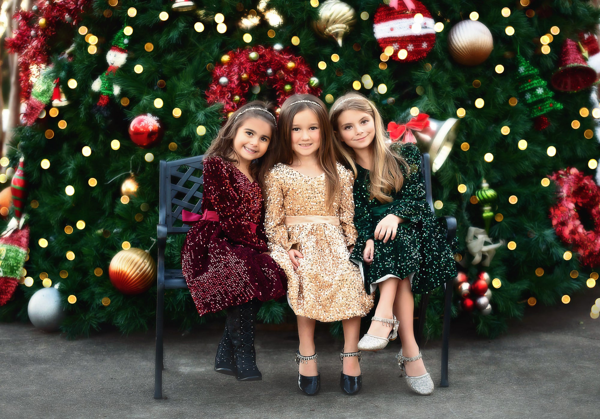 Emma Sequin Dress Wine