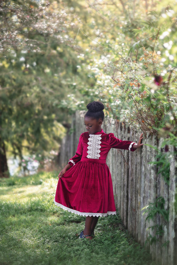 ROWAN DRESS CRIMSON – TRISH SCULLY